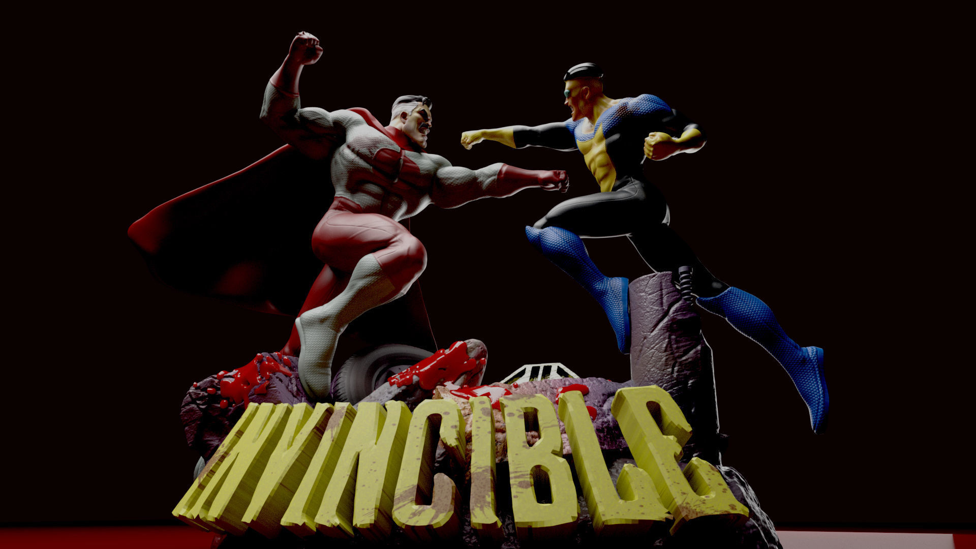 Invincible Vs Omni-Man -33 Cm 3D model 3D printable | CGTrader