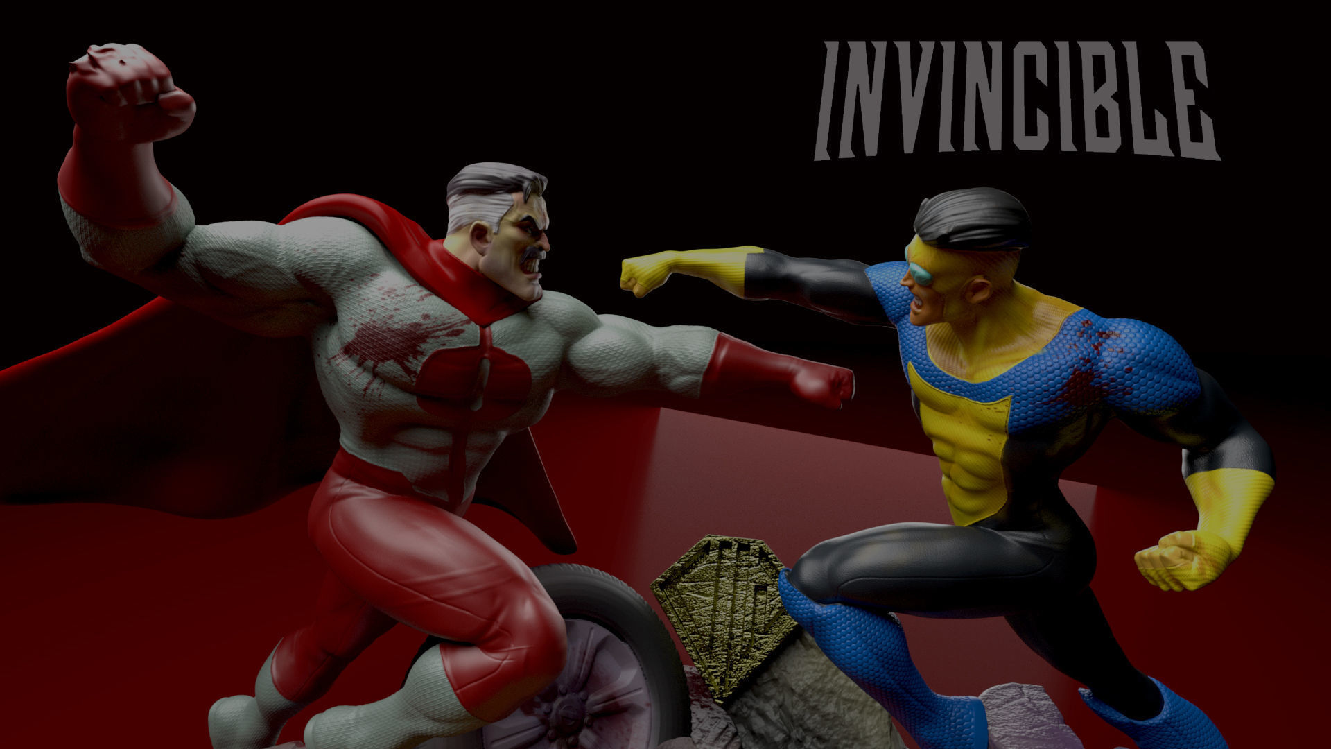 Invincible Vs Omni-Man -33 Cm 3D model 3D printable | CGTrader