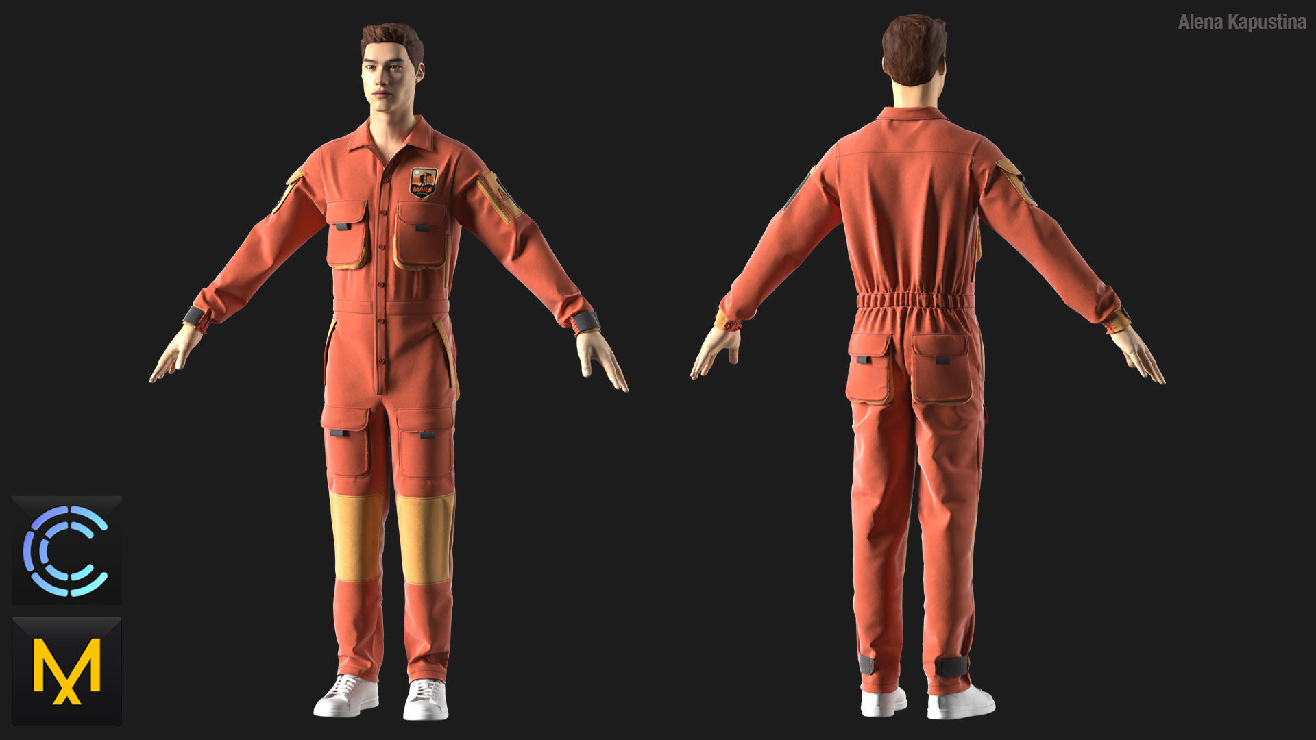 Mens overalls Marvelous Designer 3D model | CGTrader