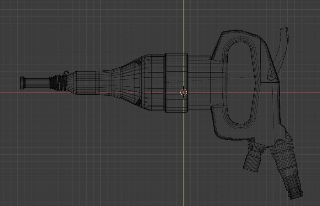 Pneumatic Aircraft Rivet Hammer 3D model | CGTrader