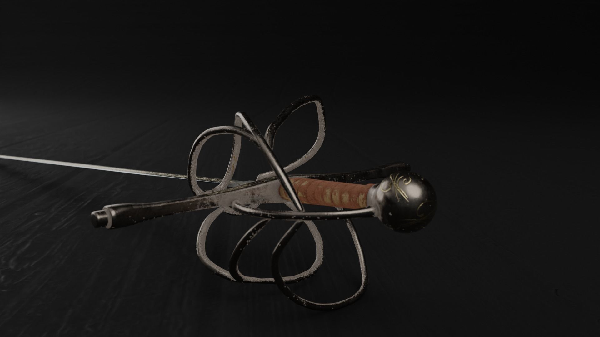3D model Swept Hilt Renaissaince Rapier VR / AR / low-poly | CGTrader