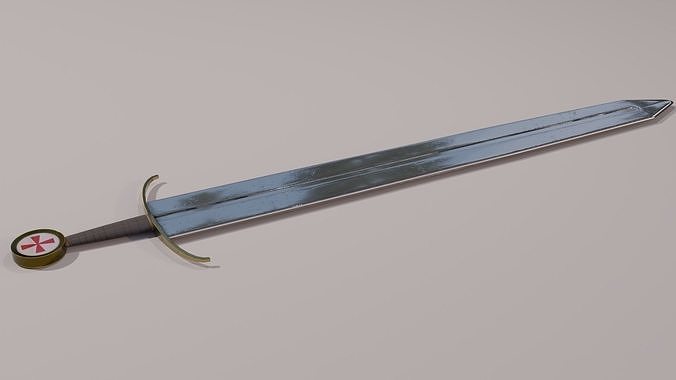 3D model Knights Templar Sword VR / AR / low-poly | CGTrader