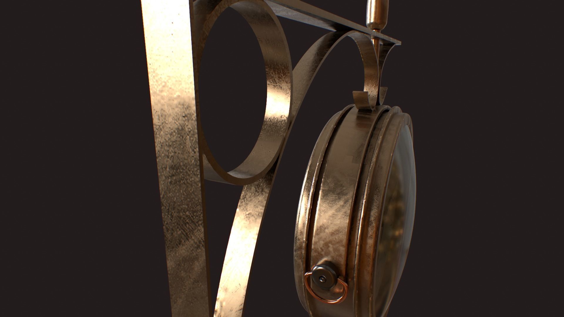 3D model Antique Railway Station Clock VR / AR / low-poly | CGTrader