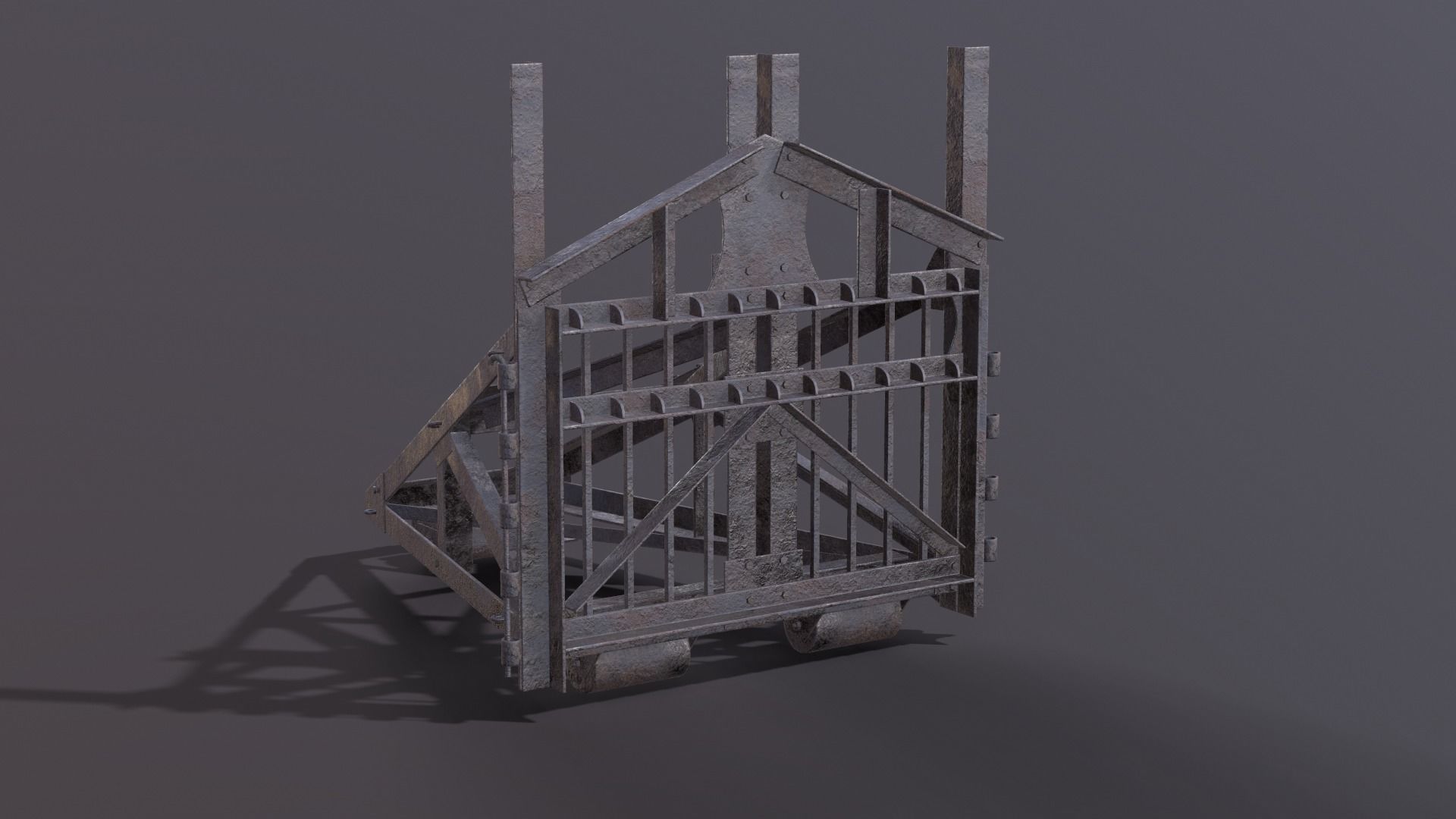 3D model WW2 Tank barriers Low-poly game ready VR / AR / low-poly ...