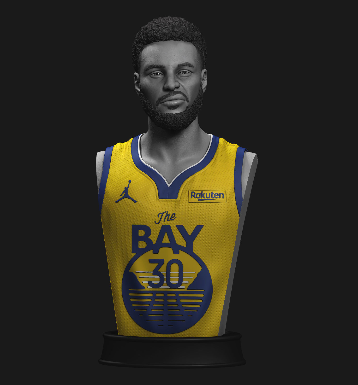Stephen Curry Bust 3D model 3D printable | CGTrader