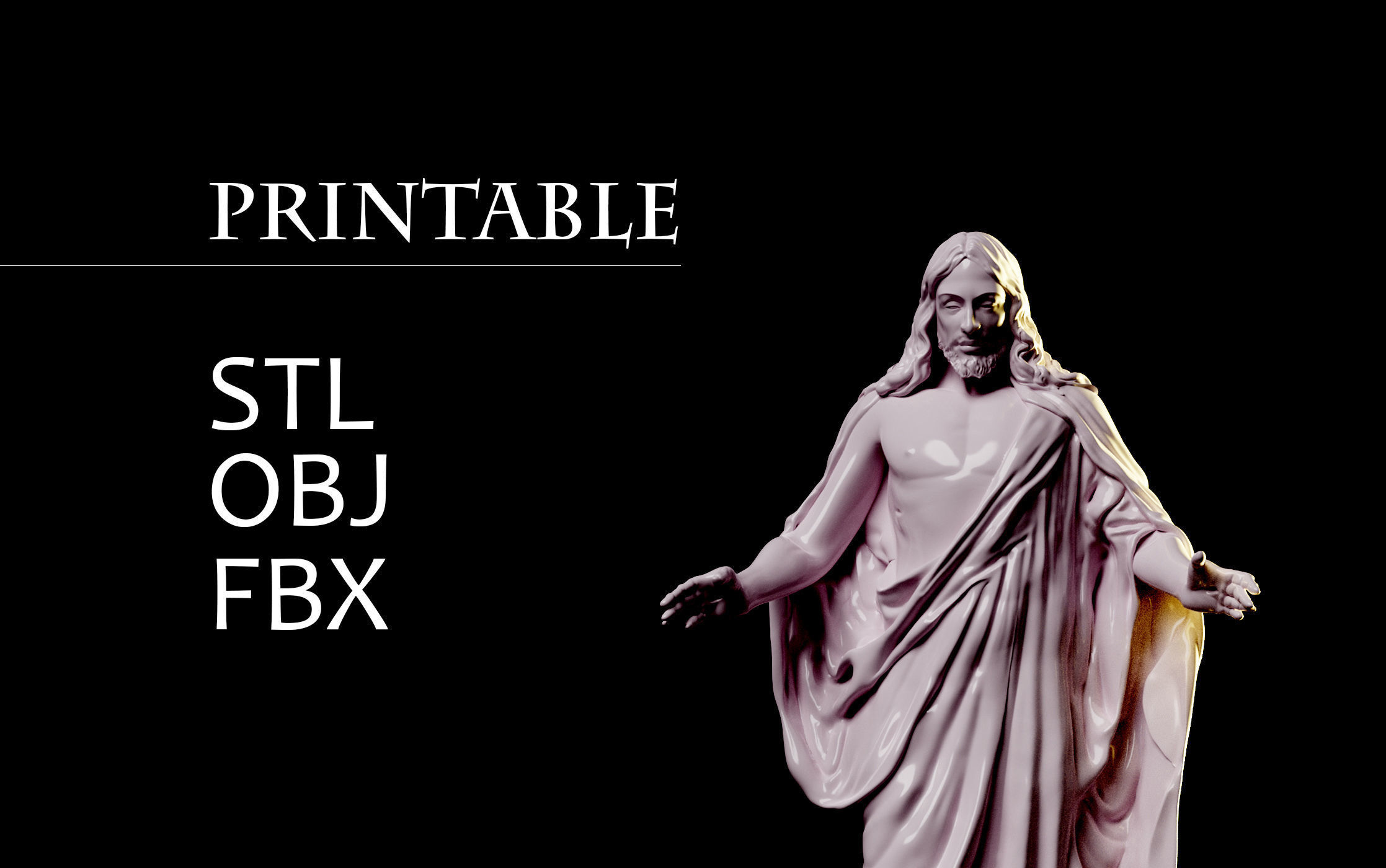 Resurrected Christus Printable Model 3D model 3D printable | CGTrader