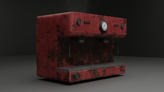 3D model Low Poly Coffee Machine VR / AR / low-poly | CGTrader