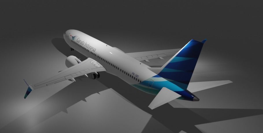 3D model Boeing 737 Max8 Garuda Indonesia 3D Model with cockpit VR / AR / low-poly | CGTrader