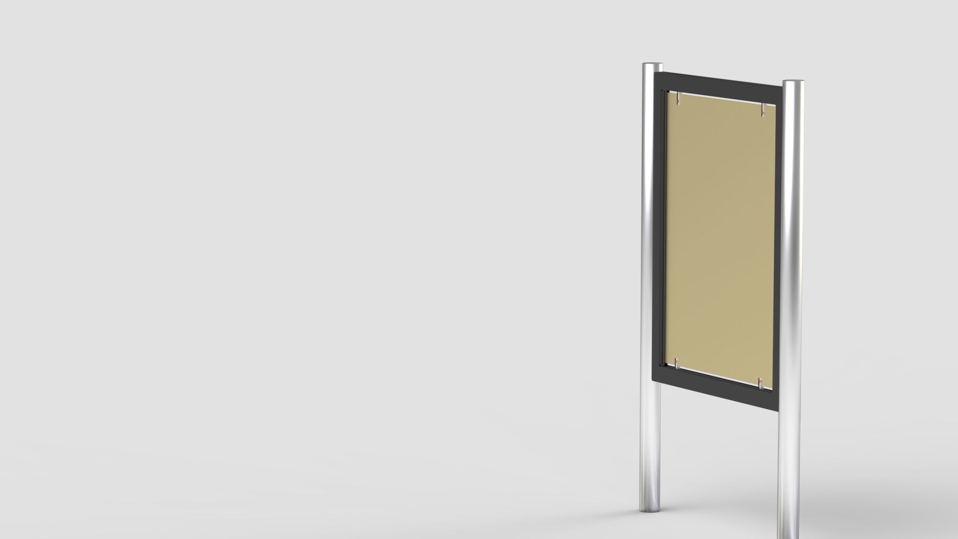 Pavement Sign Outdoor Advertising city light 3D model | CGTrader