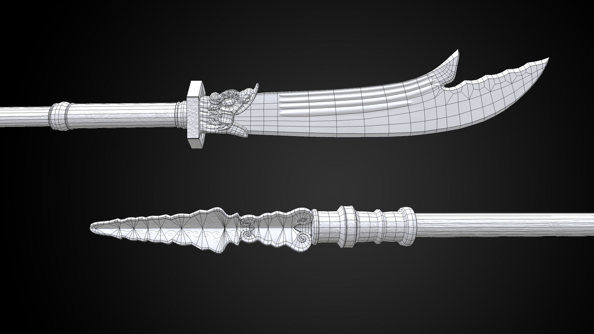 Ancient chinese weapons knife 3D model | CGTrader