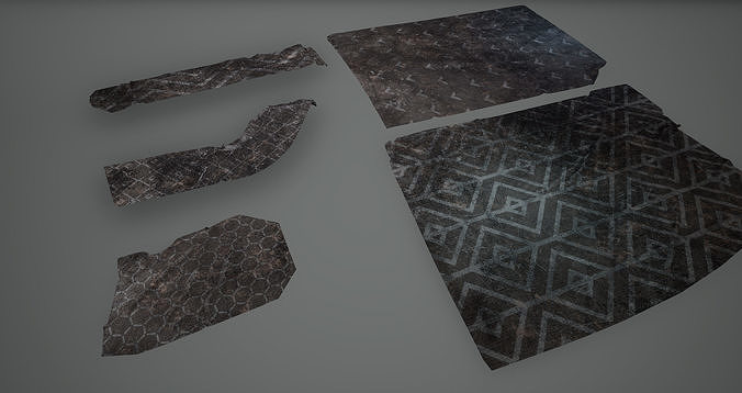 3D model Cyberpunk Carpets Low Poly Game Ready Sci-fi VR / AR / low ...