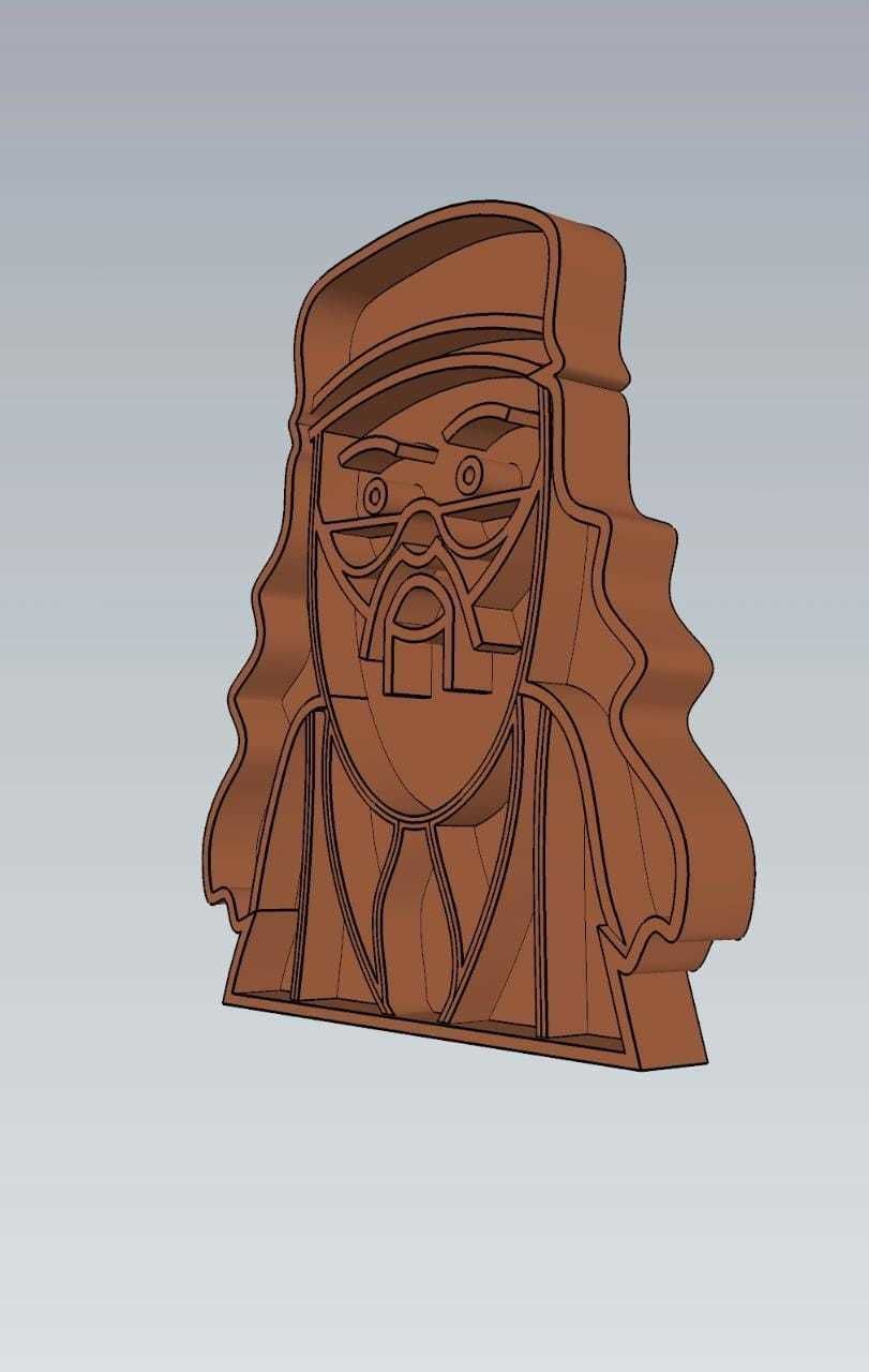 Harry Potter Dumbledore Cookie Cutter Stamp Cake Decorating 3D model ...