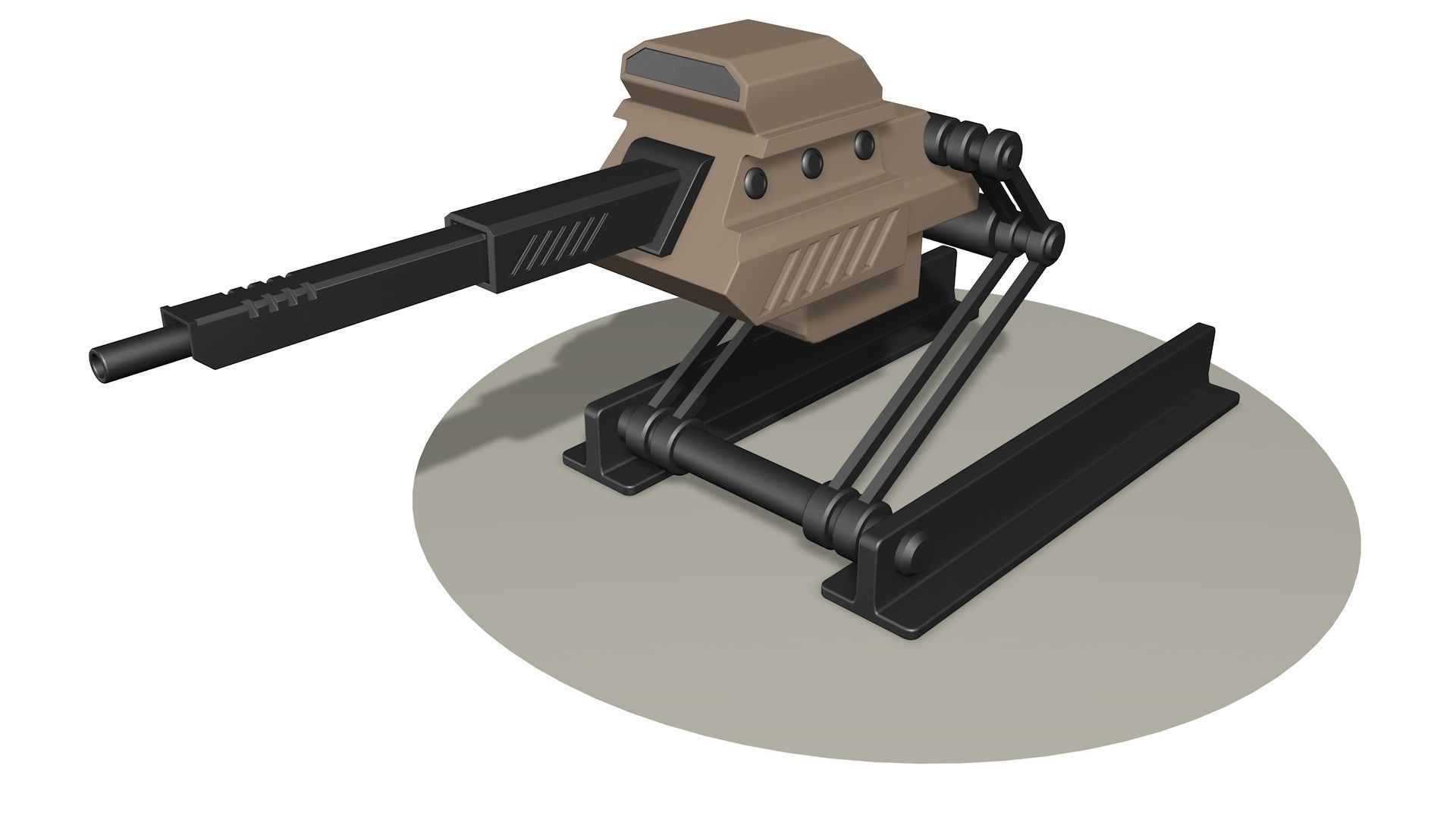 Heavy gun R2 3D model | CGTrader