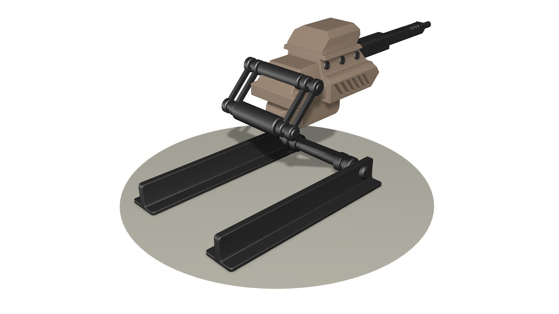 Heavy gun R2 3D model | CGTrader