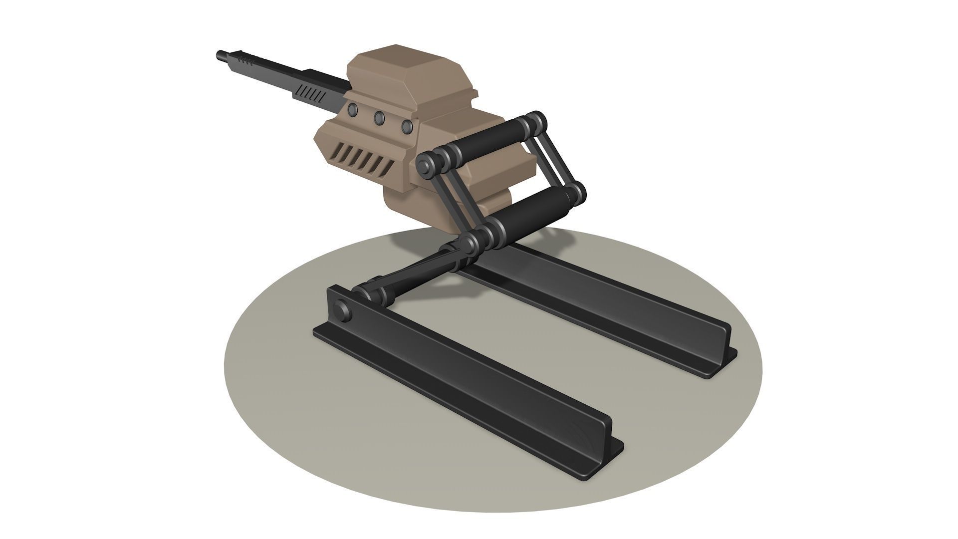 Heavy gun R2 3D model | CGTrader