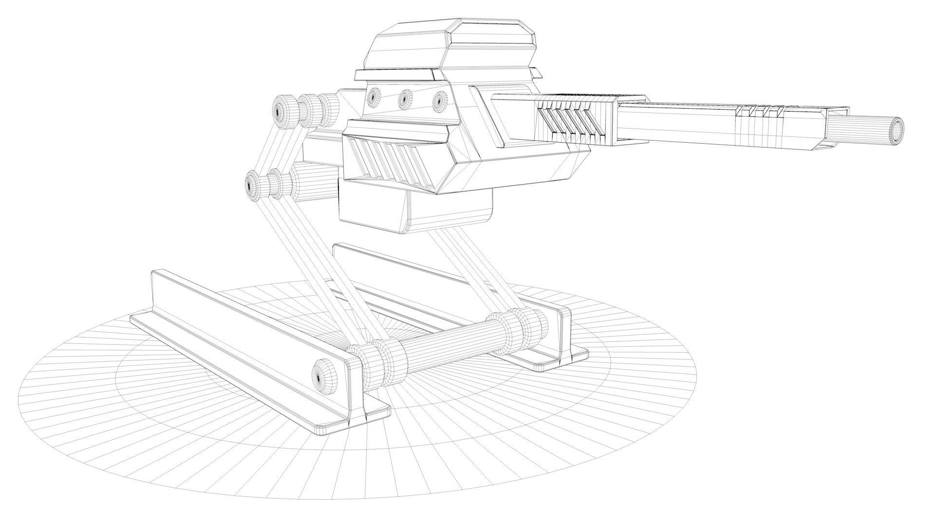 Heavy gun R2 3D model | CGTrader