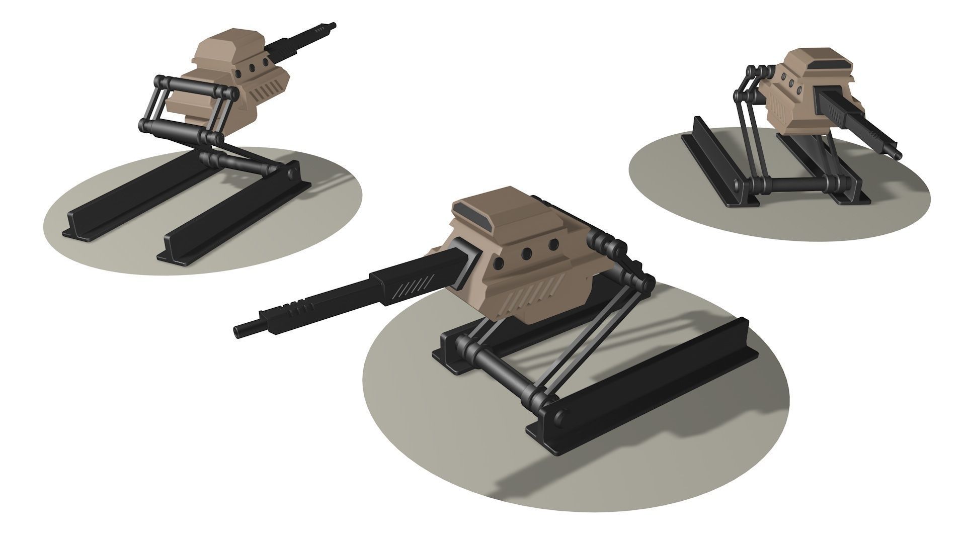 Heavy gun R2 3D model | CGTrader