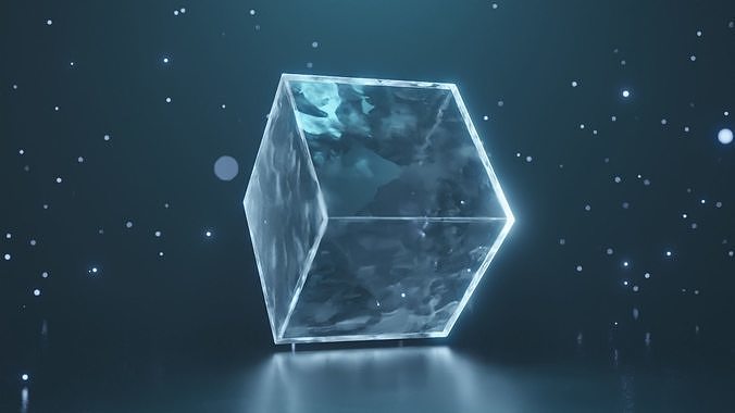 Animated rotating cube 360 Texture animated | CGTrader