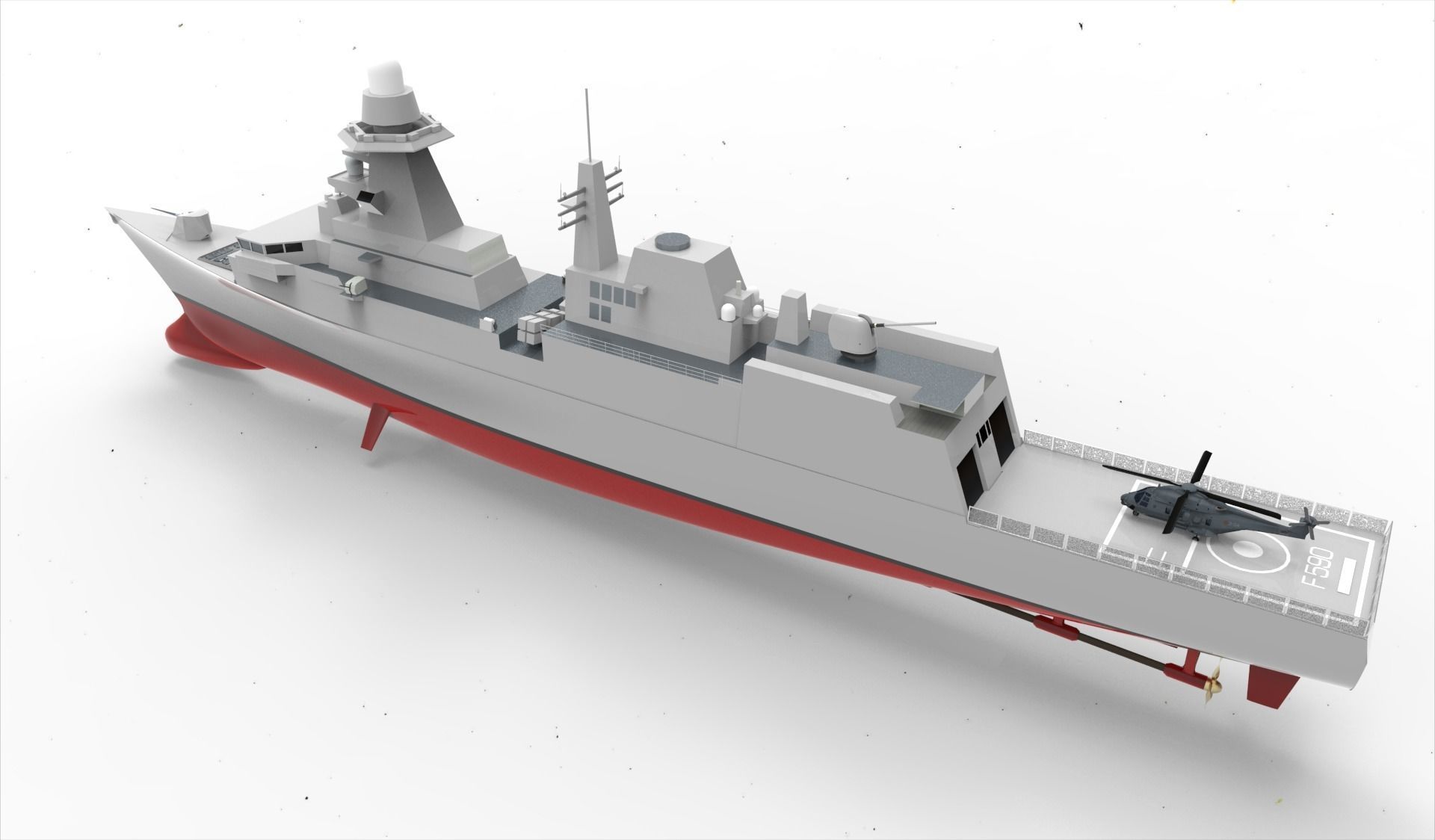 Fremm Frigate Ship 3D model | CGTrader
