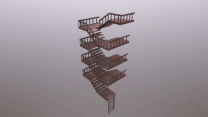 3D model Fire Escape VR / AR / low-poly | CGTrader