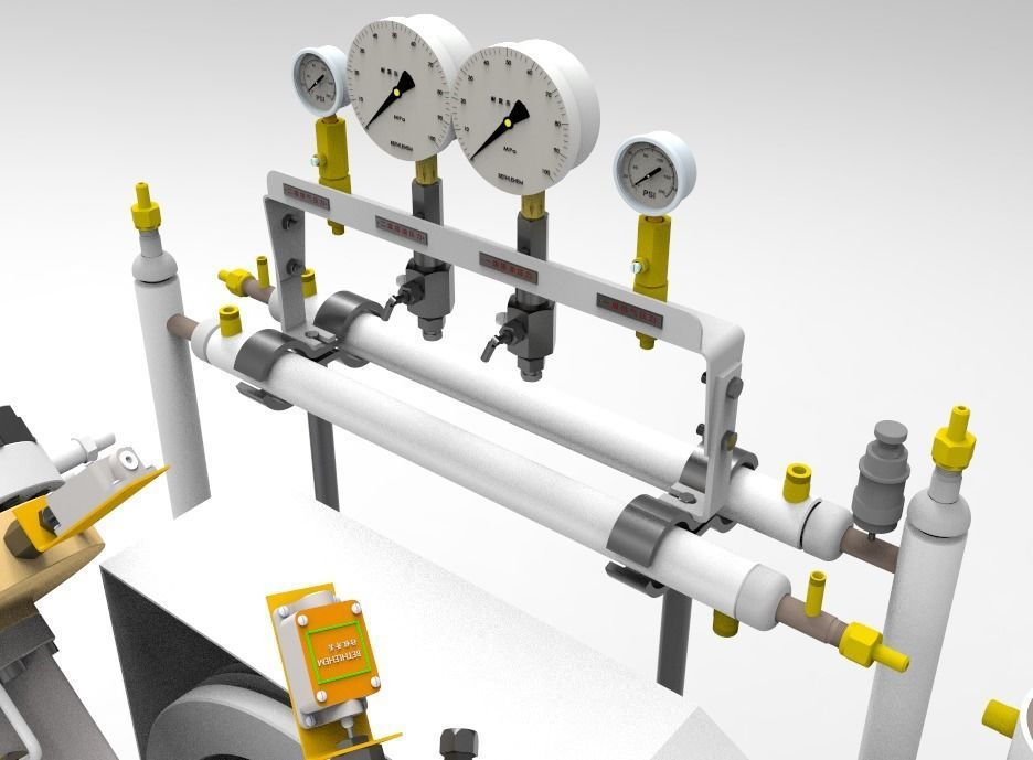 Large ship diaphragm compressor 3D model | CGTrader
