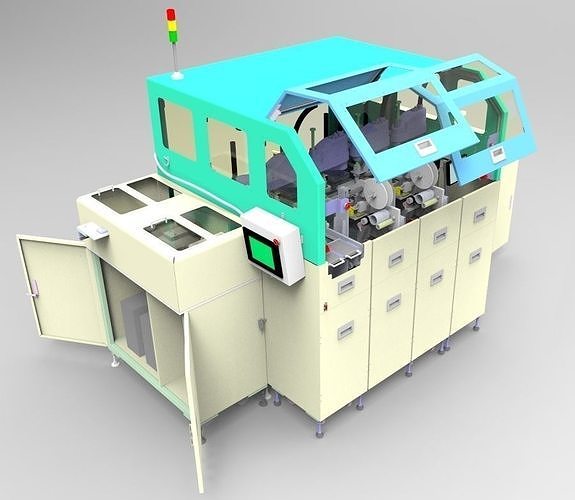 Automatic linear loop placement machine 3D model | CGTrader