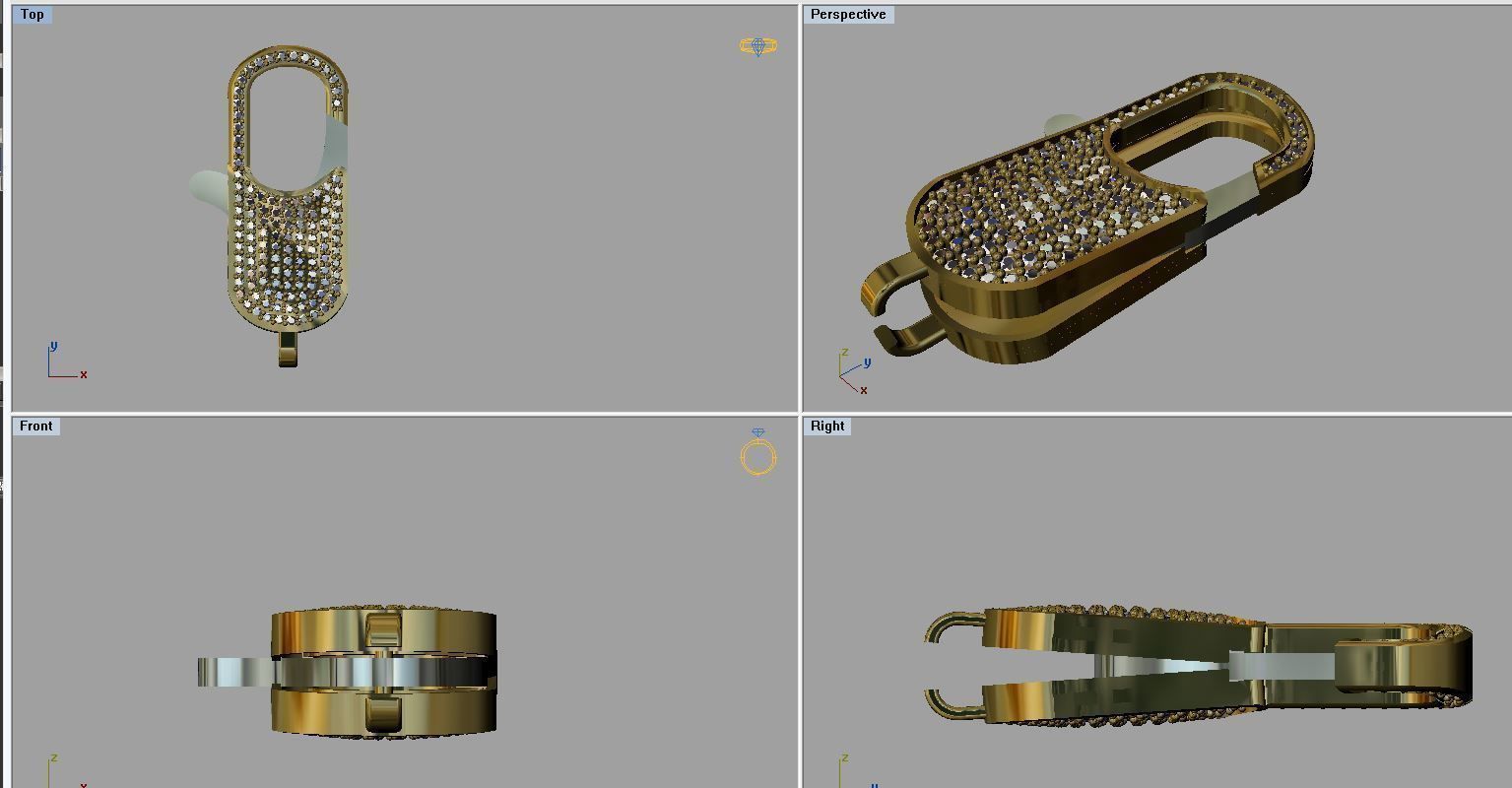 Spring Lock bracelet birdcage 3D printable model | CGTrader