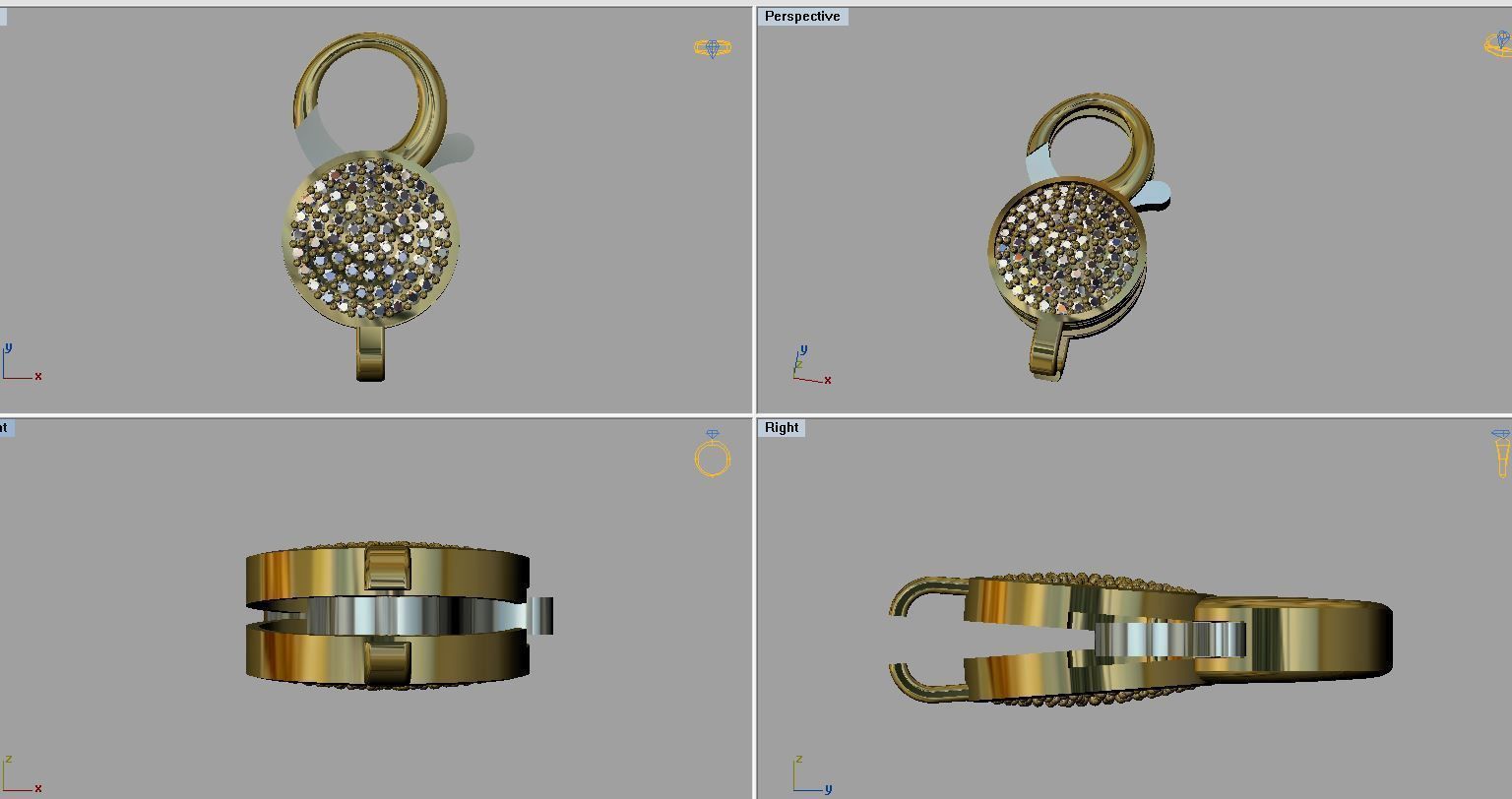 Spring Lock bracelet 3D print model | CGTrader