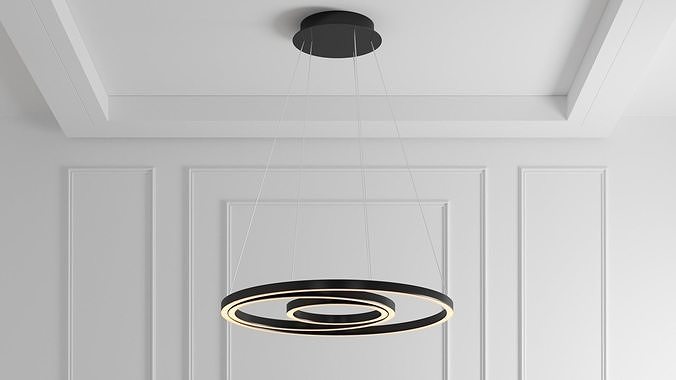 Modern Circular LED Ceiling Light free 3D model | CGTrader