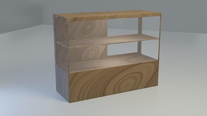 Showcase model wooden display case free 3D model | CGTrader