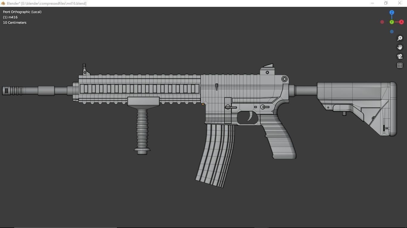 M416 gun free 3D model animated | CGTrader