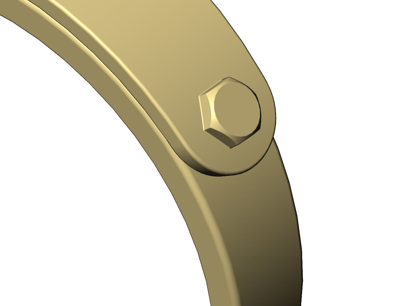 Bolted engravable round tag ring US size 5to13 3D model 3D printable ...