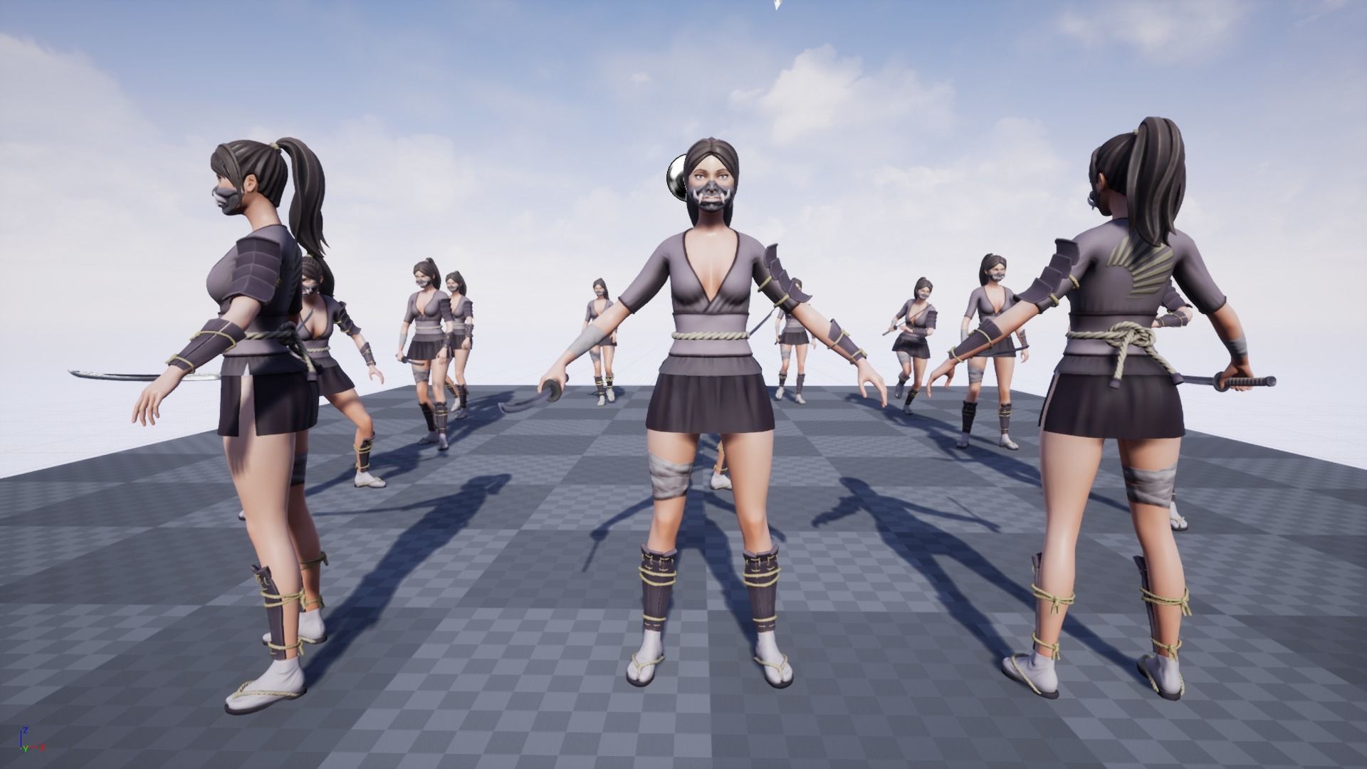 3D model Yoko samurai VR / AR / low-poly | CGTrader