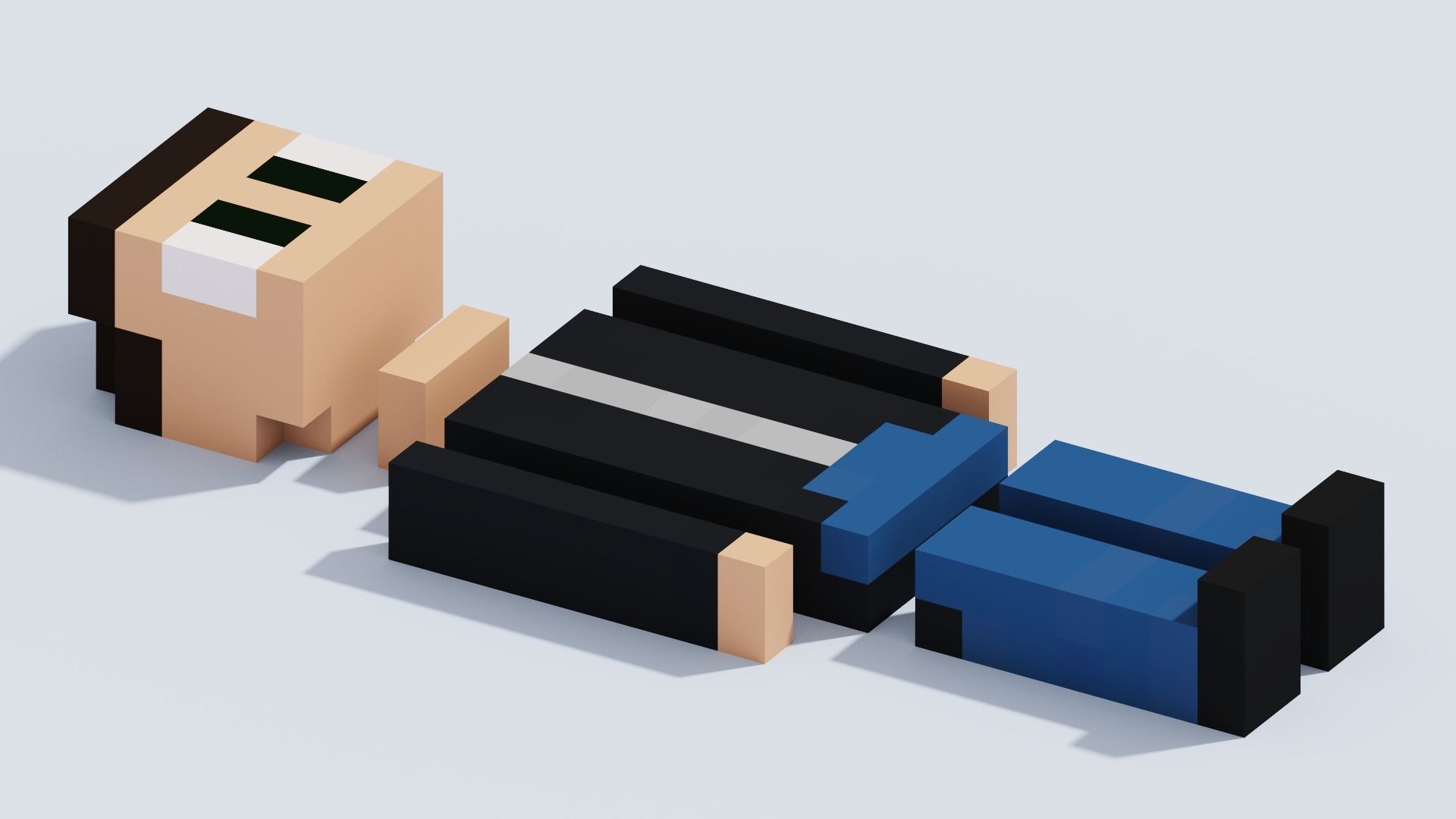 3D model Voxel Human T12 VR / AR / low-poly | CGTrader