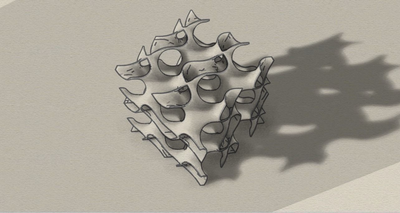 Gyroid cube sculpture - 3d print model 3D model 3D printable | CGTrader
