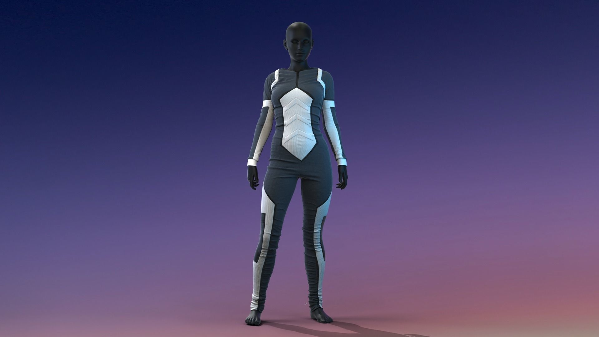 Realistic 3D Models Of Female Sci-Fi Suits 3D model | CGTrader