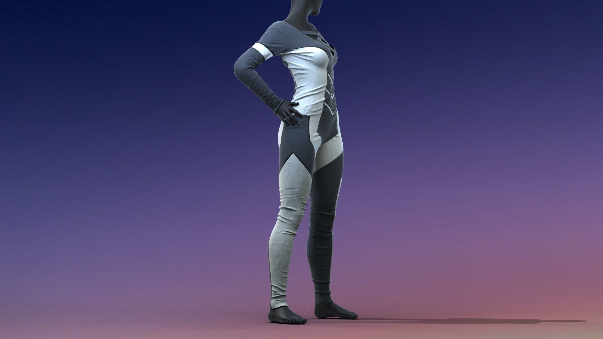 Realistic 3D Models Of Female Sci-Fi Suits 3D model | CGTrader