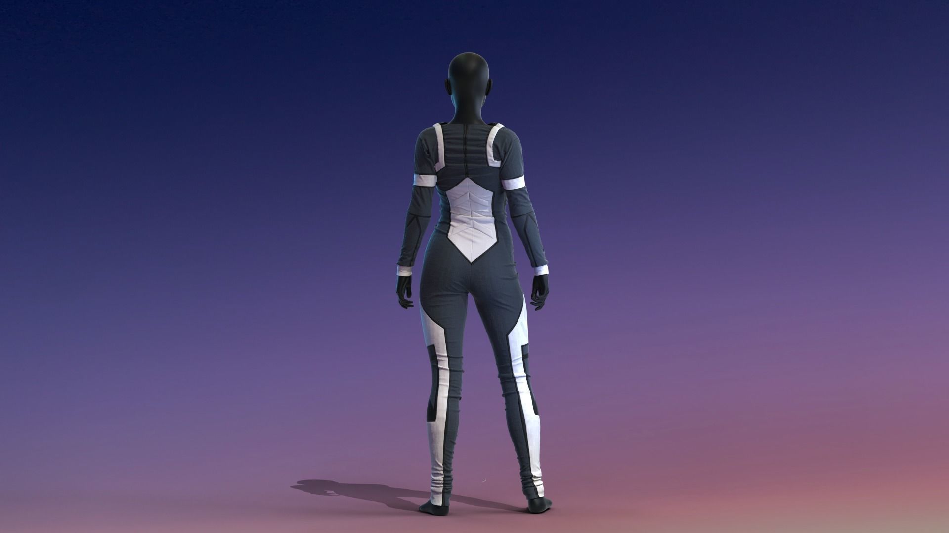 Realistic 3D Models Of Female Sci-Fi Suits 3D model | CGTrader