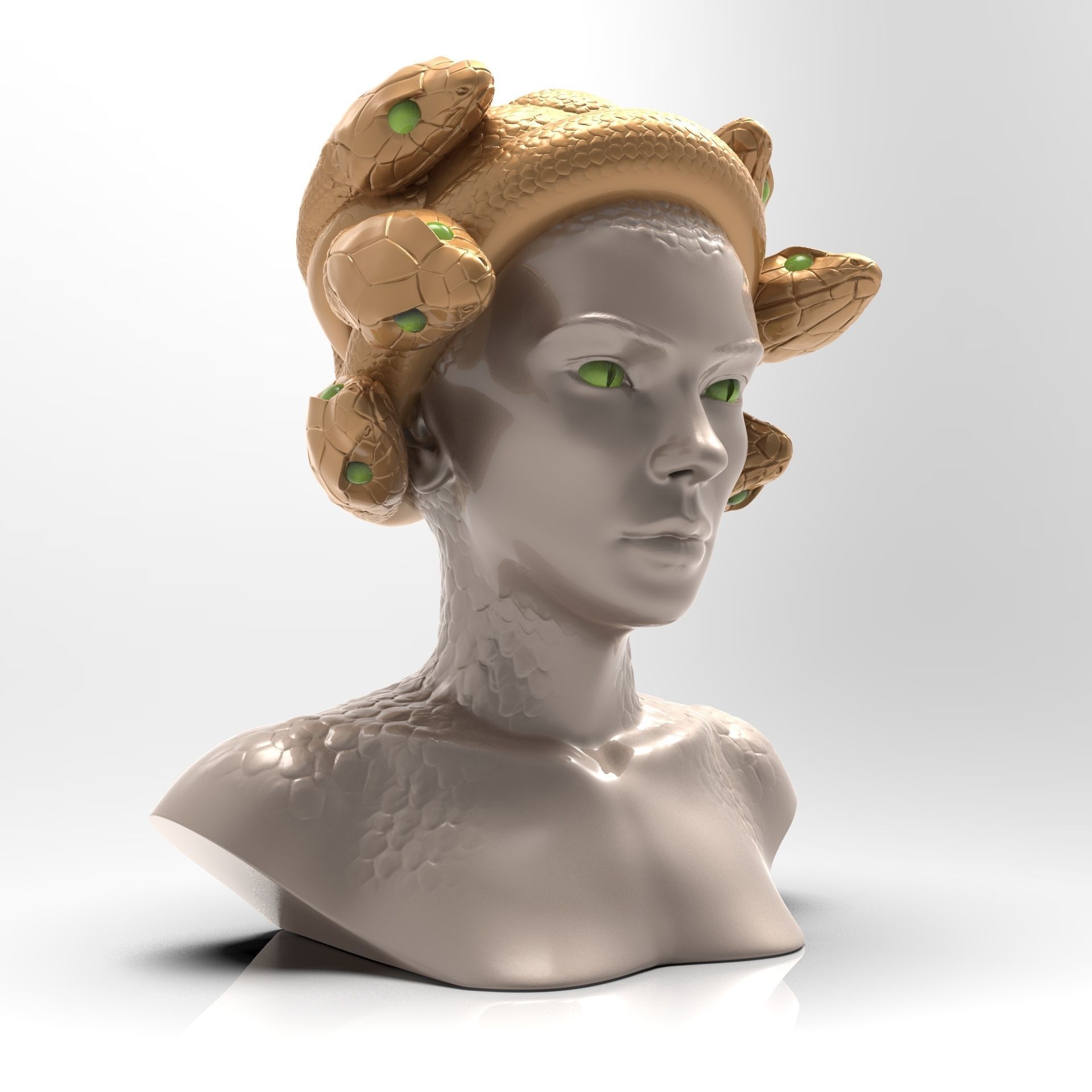 Medusa Gorgon pot stl 3D model 3D printable | CGTrader