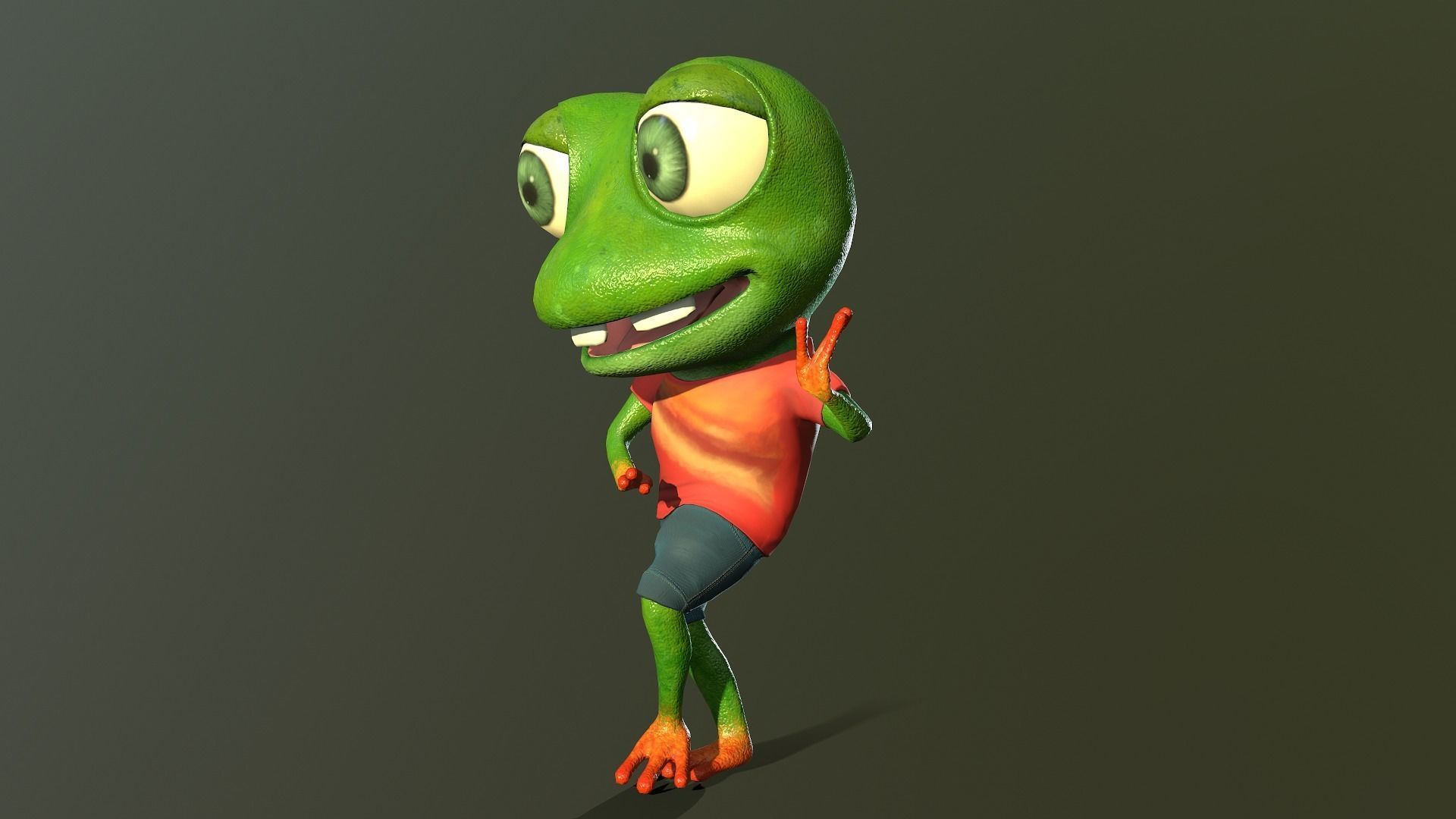 3D model Mr Cracker Frog VR / AR / low-poly | CGTrader