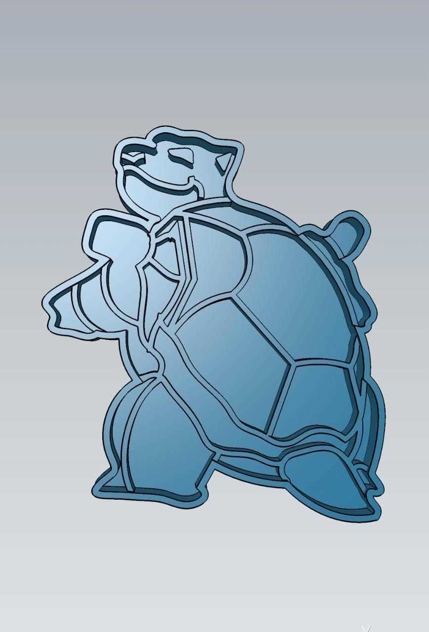 Pokemon Blastoise Cookie Cutter Stamp Cake Decorating 3D model animated ...