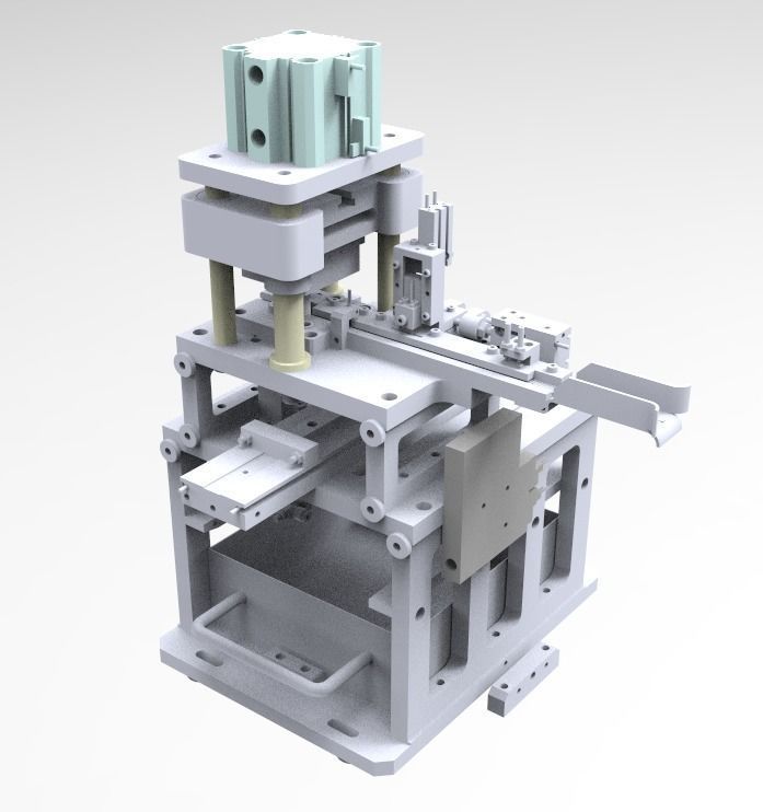 Automatic cutting and automatic feeding assembly line 3D model | CGTrader
