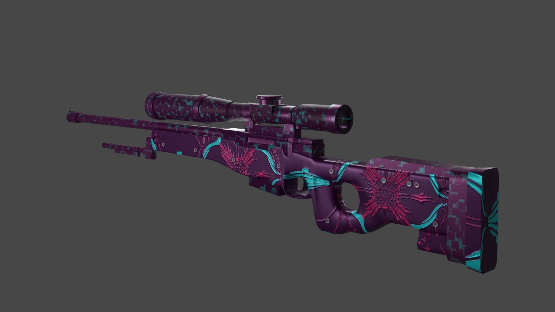 AWM skin animation free VR / AR / low-poly 3D model animated | CGTrader