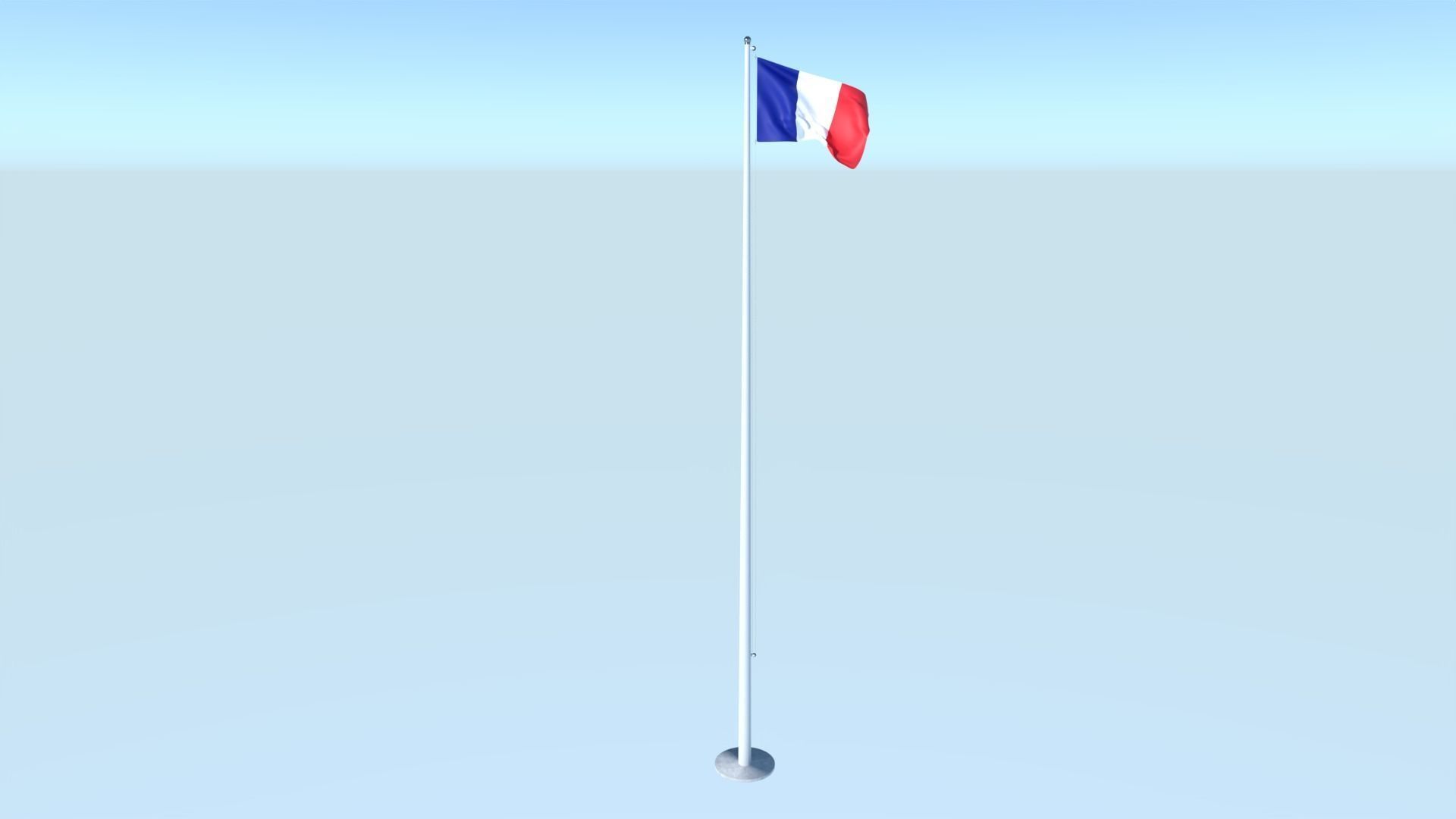 3D model Animated Flag of France VR / AR / low-poly | CGTrader