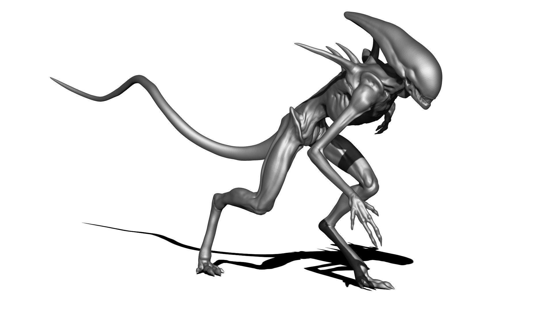 Alien figurine 3D print model 3D model 3D model 3D printable | CGTrader