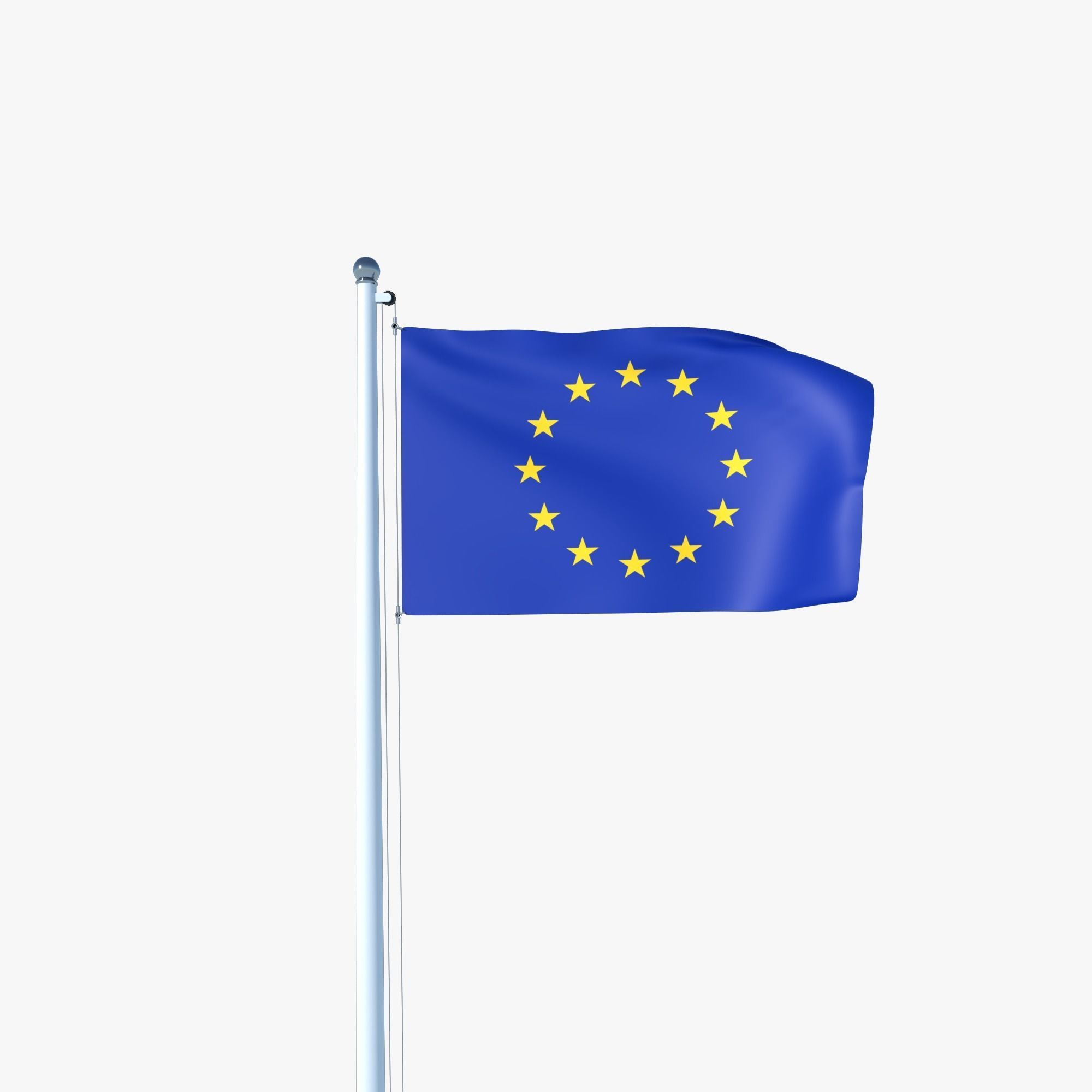 3D model Animated Flag of European Union VR / AR / low-poly | CGTrader