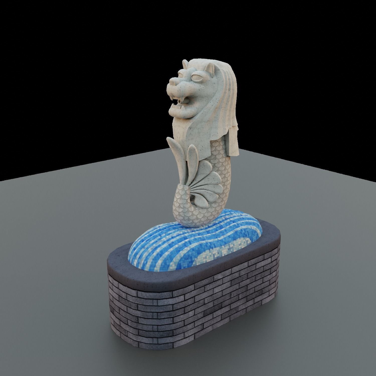 3D model Merlion LIONFISH Singapore VR / AR / low-poly | CGTrader