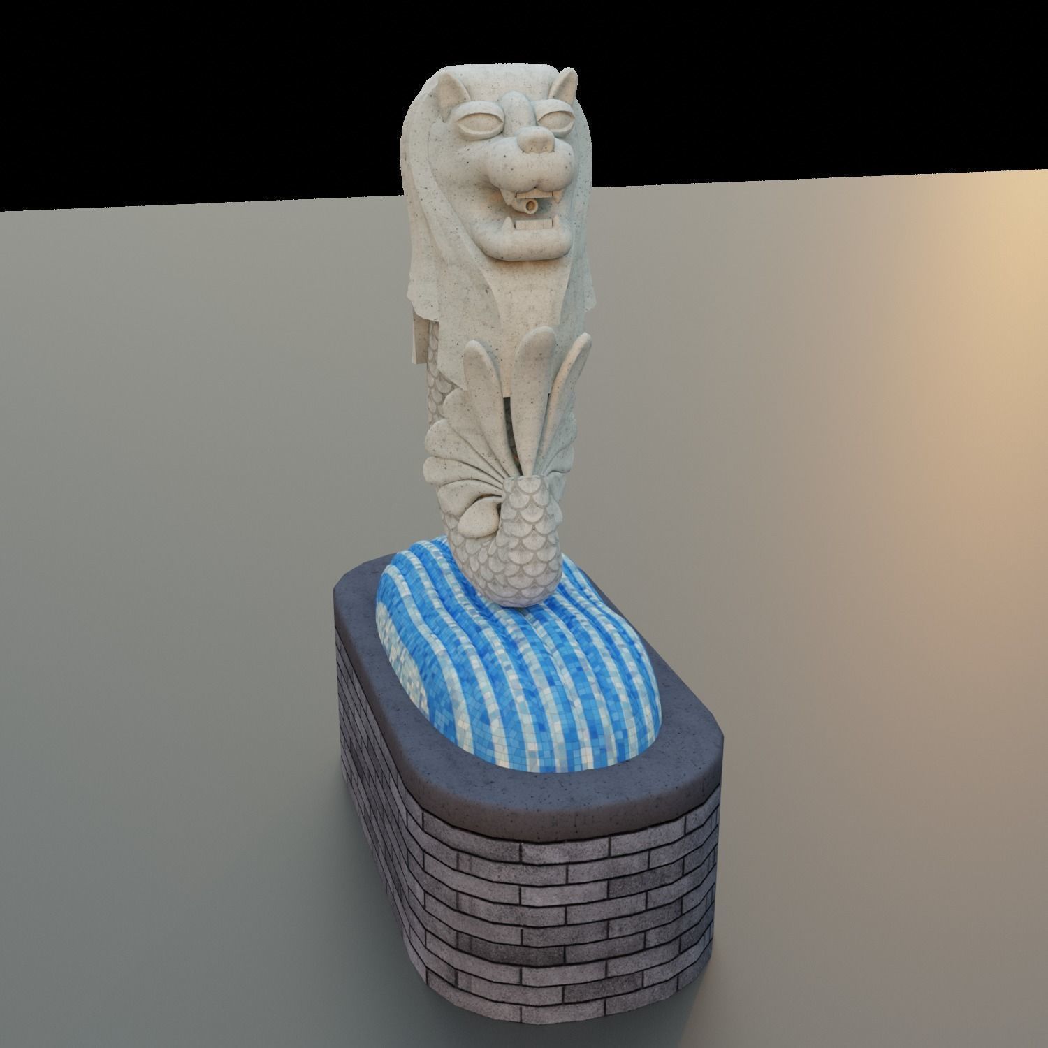 3D model Merlion LIONFISH Singapore VR / AR / low-poly | CGTrader