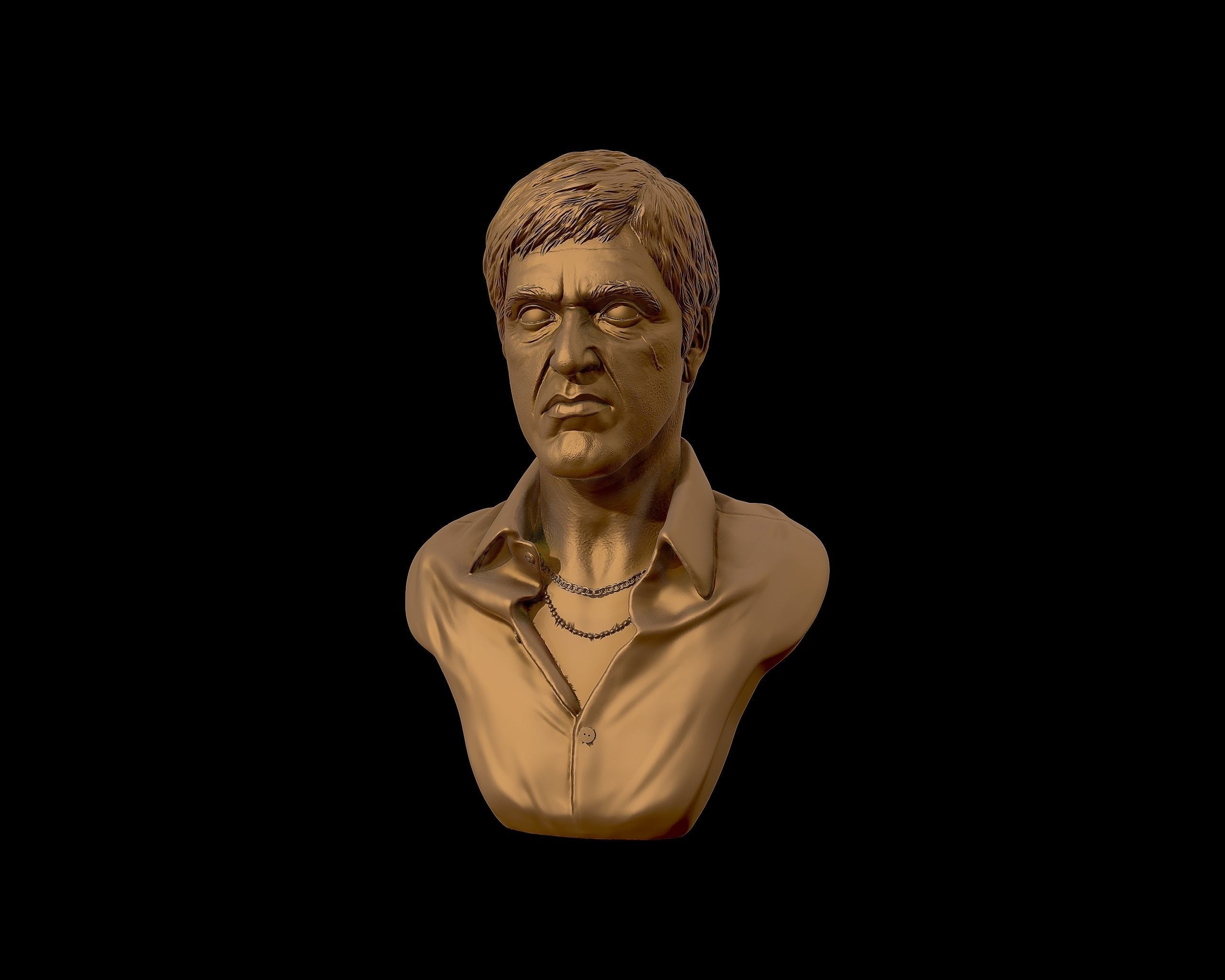 Scarface Alpacino portrait sculpture 3D model 3D printable | CGTrader