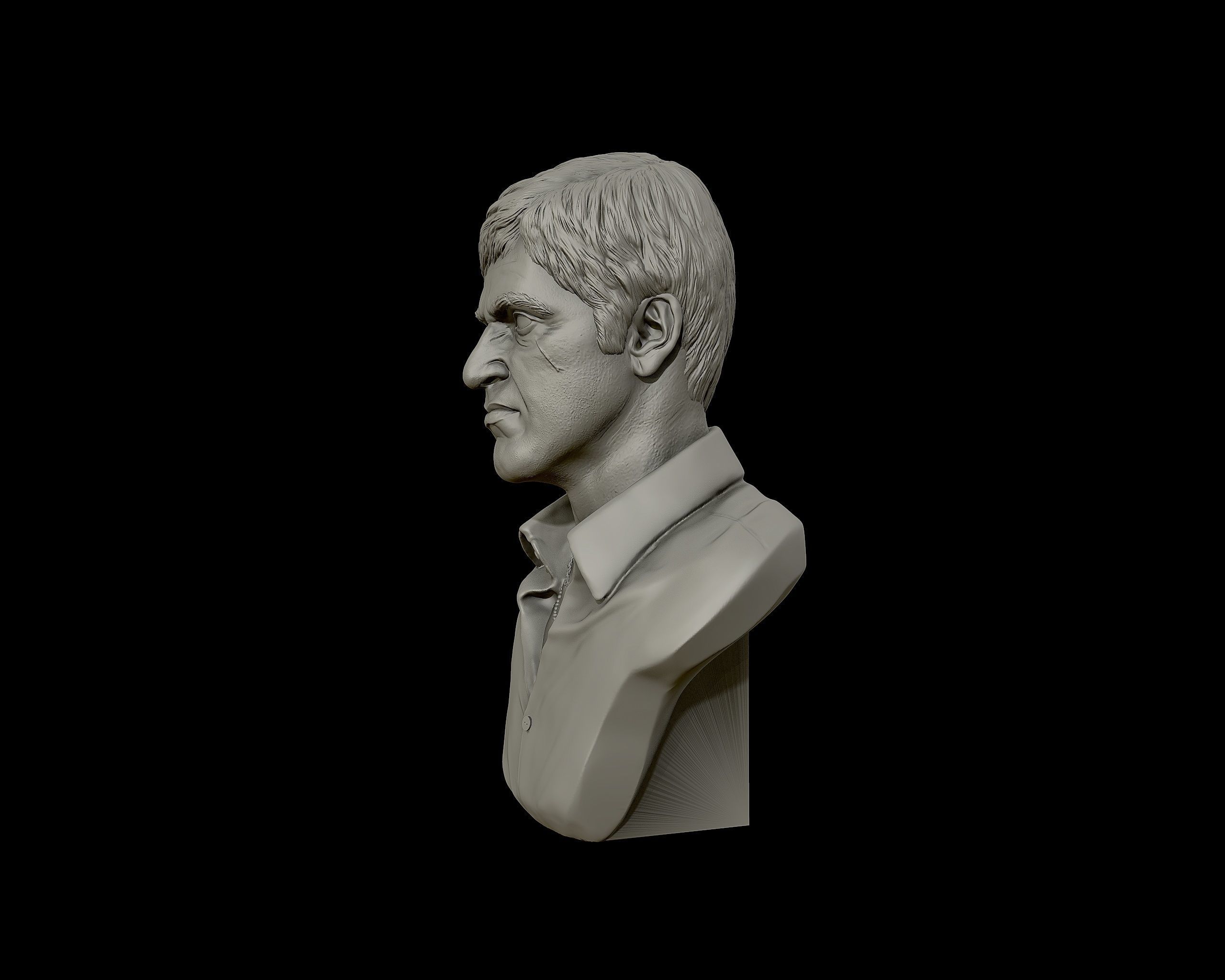 Scarface Alpacino portrait sculpture 3D model 3D printable | CGTrader